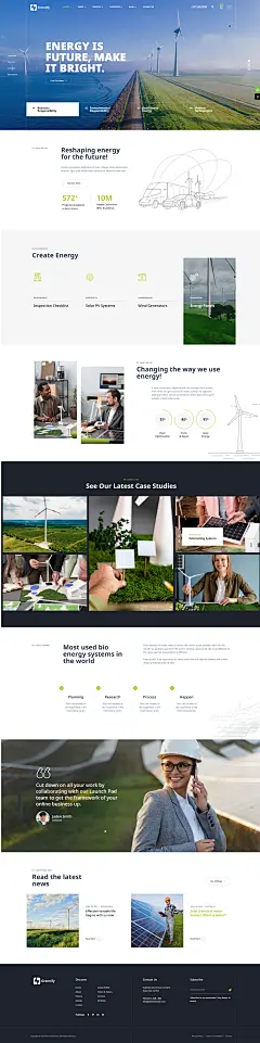 Greenify Demo1 – Solar and Renewable Energy WordPress Theme-花瓣网