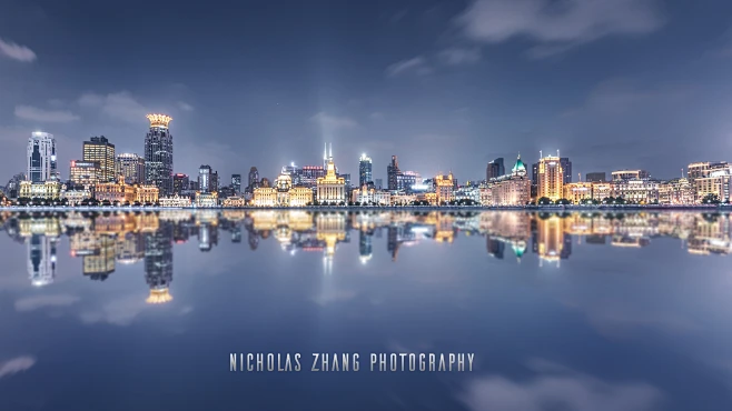 Twilight City，十-张灯洁彩 λ·FoPoTo图片_建筑素材图片素材-花瓣网