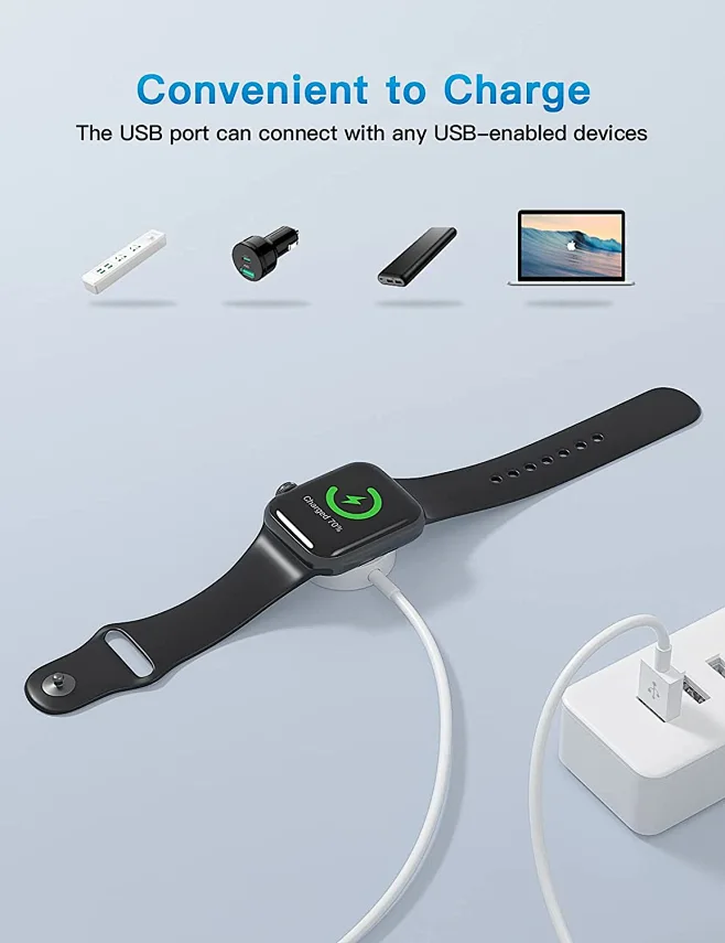 Marchpower iWatch Charging Cable, Magnetic Charging Cable to USB, 1 ...