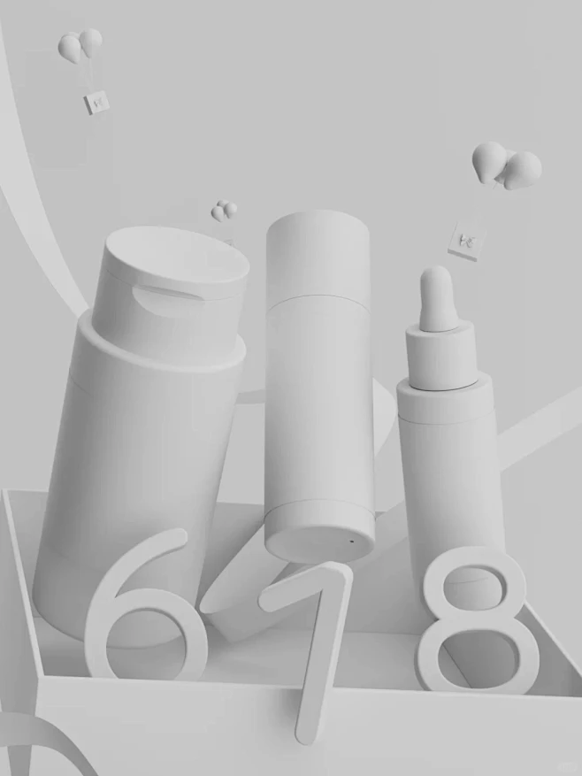 右滑帮我渲染→护肤品牌618KV-方案3 - 小红书-花瓣网