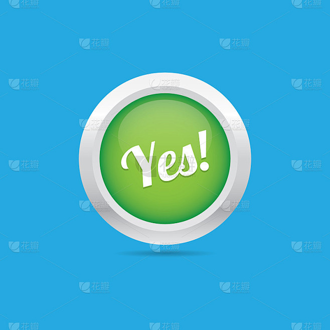 Round Yes Button