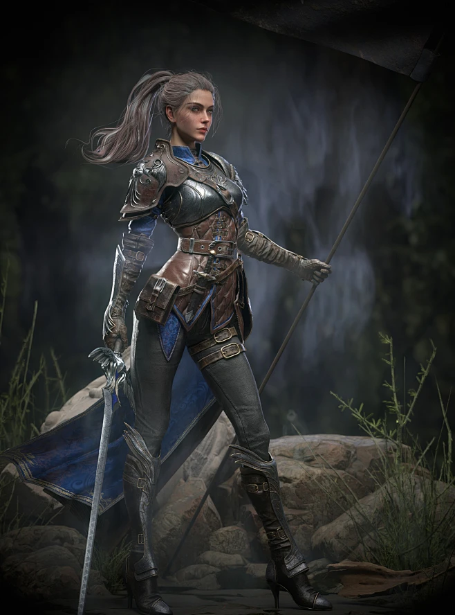 Knight--Game Art图片_3D图片素材-花瓣网
