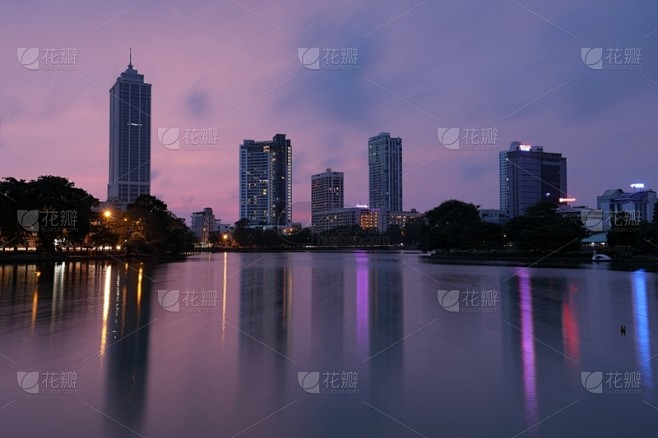 斯里兰卡,科伦坡,城市天际线,贝清真寺,水平画幅,夜晚,无人,希马马拉卡亚寺庙,户外,都市风景