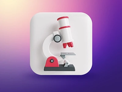 Microscope App Icon-花瓣网
