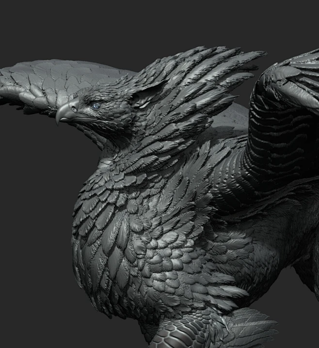 狮鹫 Gryphon Griffin griffon over, dinyi chen : zbrush狂徒-壹号 在 Twitter ...