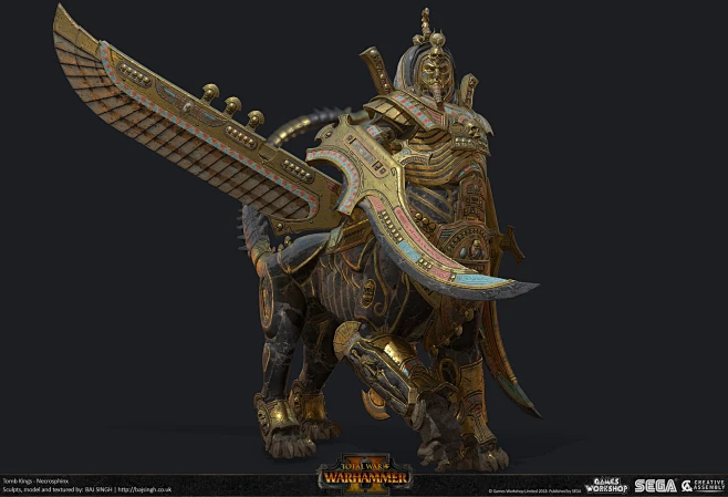 "Necrosphinx": Total War: Warhammer 2 - Tomb Kings DLC. Game asset ...