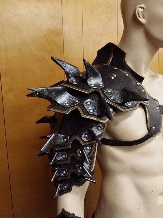 Leather Armor Spiked Barbarian Shoulder | Etsy