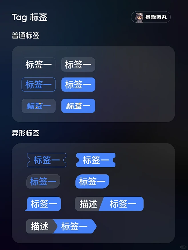 UI组件之Tag 标签样式图片_UI-标签设计图片素材-花瓣网