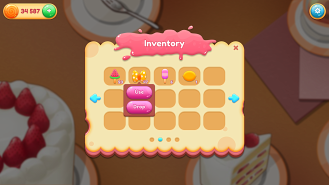 Cake Game UI pack