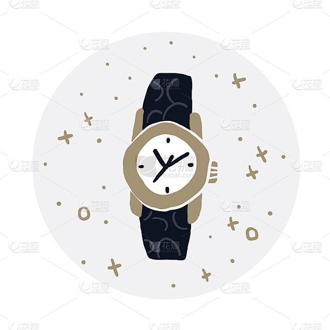 Hand wrist watch icon. Wristwatch vector