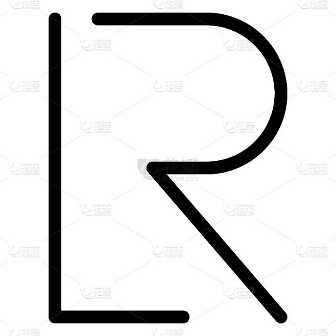 字母RL RL LR图标设计简单向量优雅