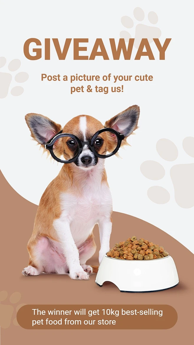 Simple Style Pet Product Supplies Giveaway Promo Ecommerce Story素材-花瓣网