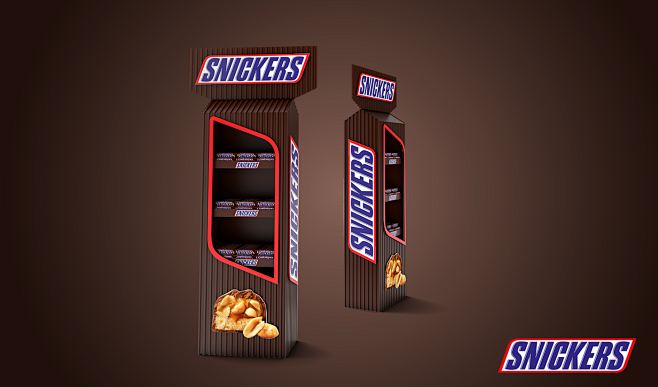 Snickers pos posm Display counter candy bar design DUO DESIGN
