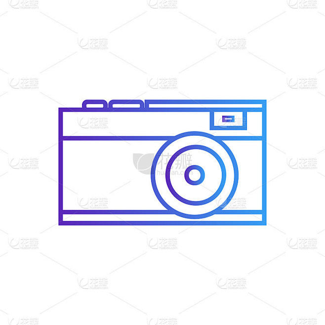 Camera flat icon - vector