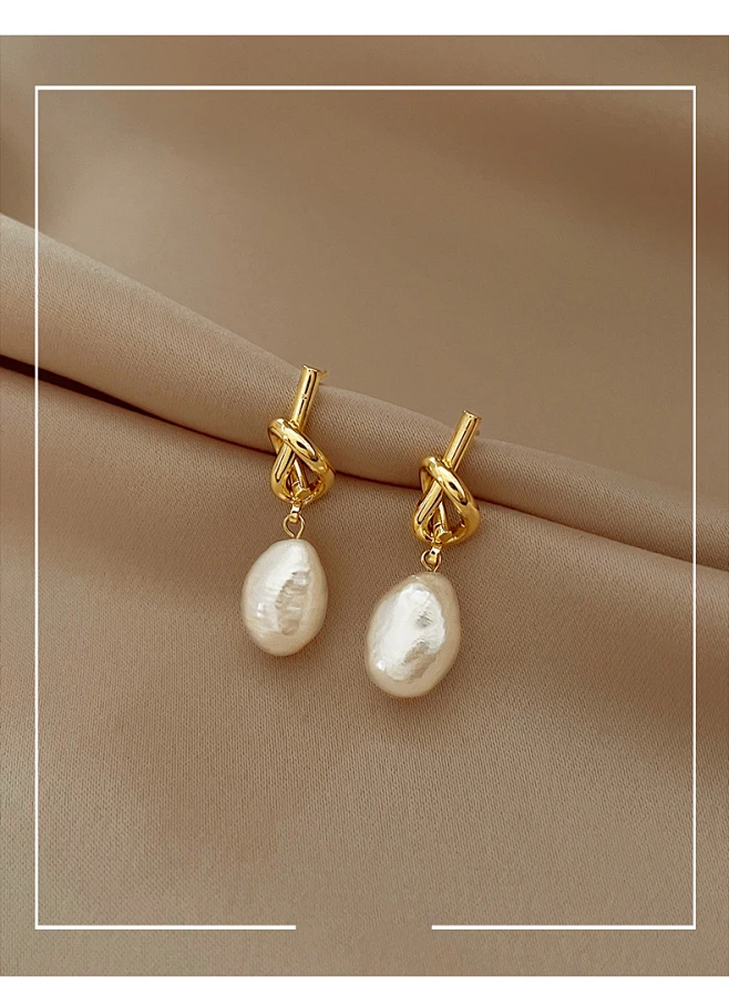 法国【设计师】Classy key 天然巴洛克淡水珍珠耳环小众轻奢耳坠-淘宝网-花瓣网