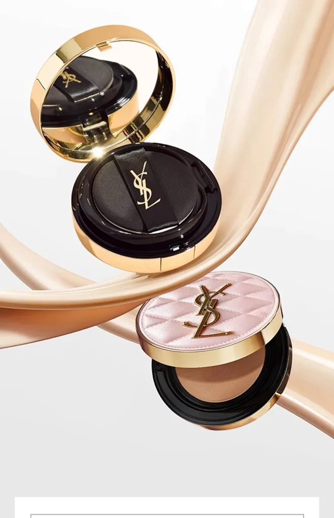 YSL圣罗兰黑色皮革气垫正装B20/B10遮瑕控油持妆粉底替换装小样-tmall.com天猫-花瓣网