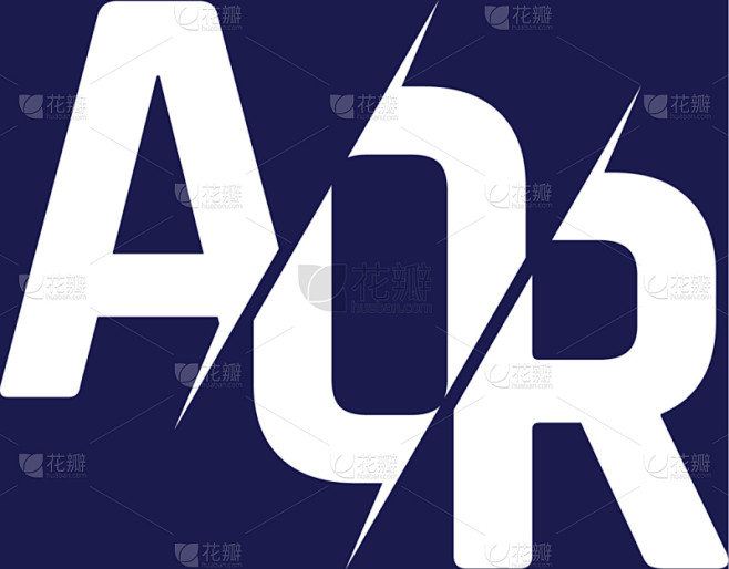 monogram letters initial logo design aor