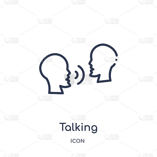 Linear talking icon from Comunation outline collec