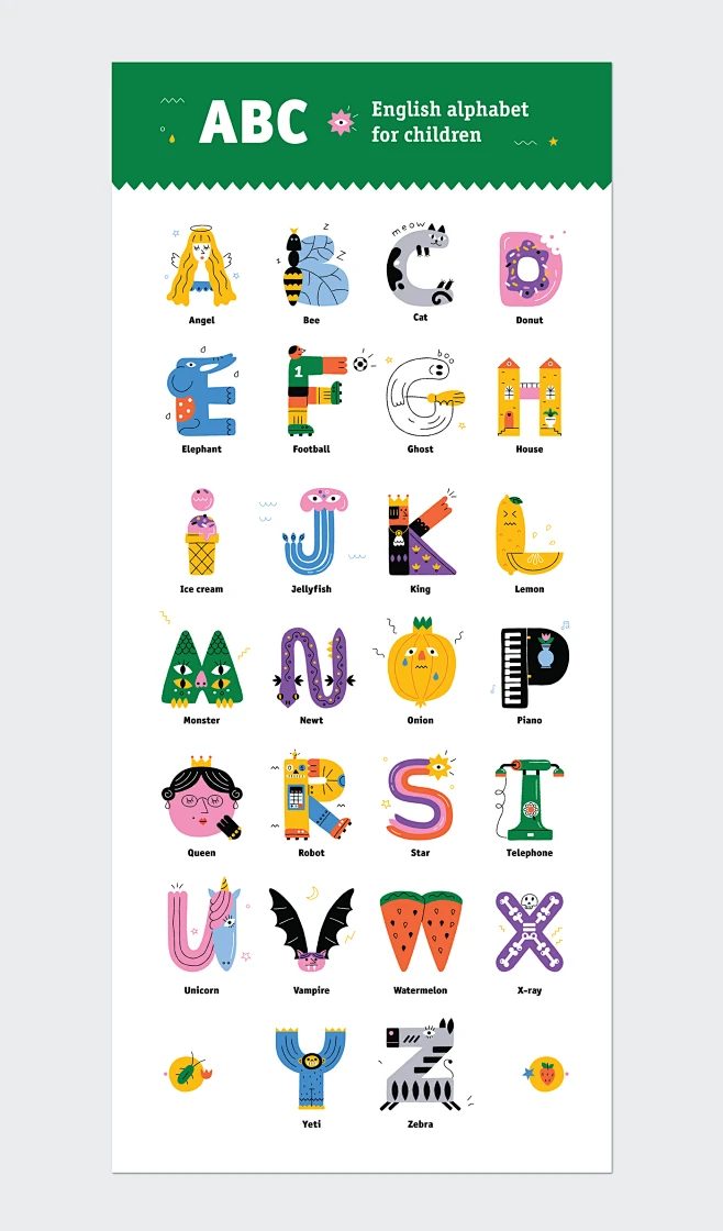 ABC : English alphabet for children-花瓣网