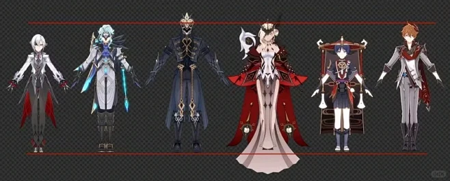 部分愚人众执行官建模对比 - 小红书-花瓣网