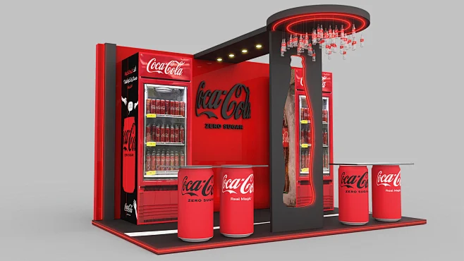 Coca Cola display stand-花瓣网