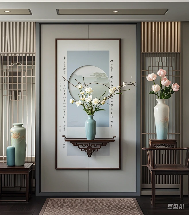 新中式玄关 (38)-花瓣网