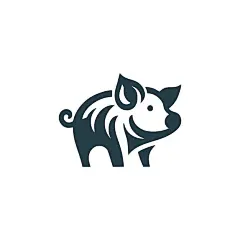 猪标志logo矢量图设计素材-花瓣网