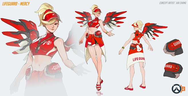 OVERWATCH-LifeGuard Mercy-花瓣网