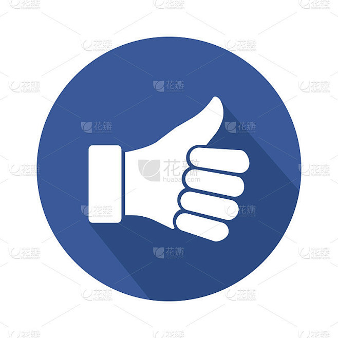 大拇指向上矢量图标。像背景的象征