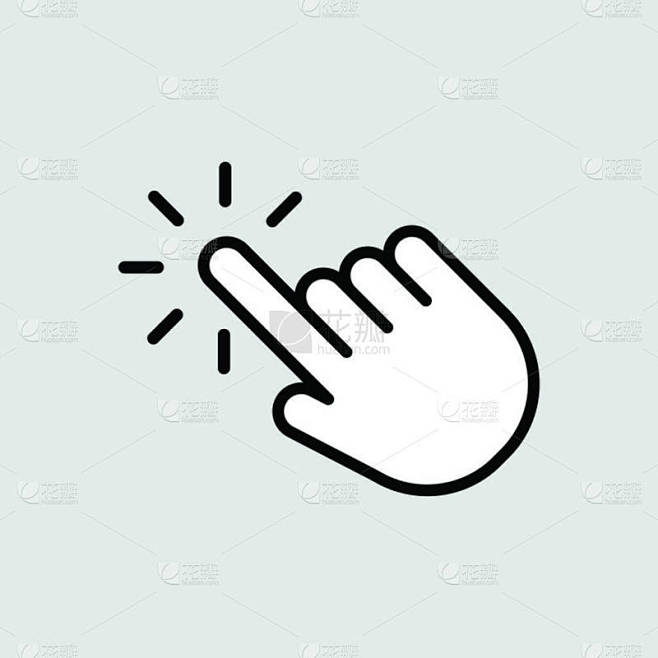 触控向量图标。为图形和网页设计隔离的说明.