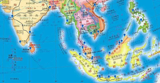 东南亚地图高清版大图-花瓣网