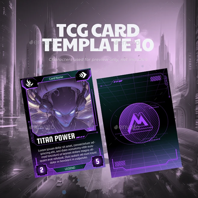 TCG 卡牌模板 10-花瓣网