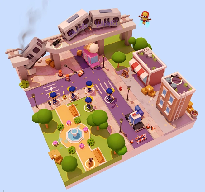 Low Poly Battle Royal-花瓣网