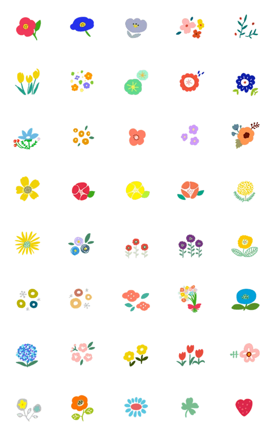 flower emoji part 4 poca – LINE อิโมจิ LINE STORE-花瓣网