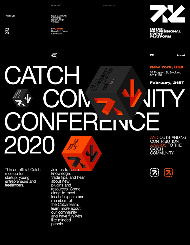 3D award design Awards brand community conference Education identity ...