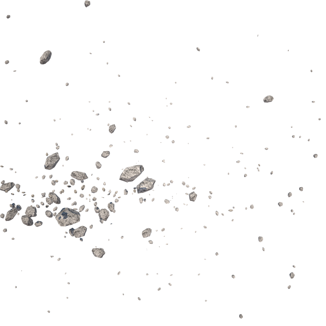 飞溅碎石悬浮石头假山岩石鹅卵石石块石免扣PNG免抠设计元素素材