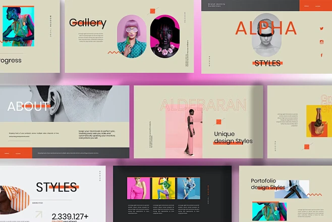 时尚创意企业营销策划图文排版设计ppt+keynote模板 Alpha Creative ppt+keynote插图图片_幻灯片模板｜PPT模板图片素材-花瓣网