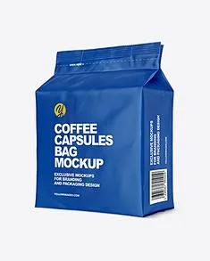 Matte Bag with Coffee Capsules Mockup. Present your design on this ...