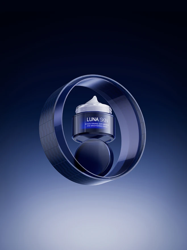 LUNA SKIN 面霜 护肤品 渲染 电商 KV 广告 三维 C4D-花瓣网