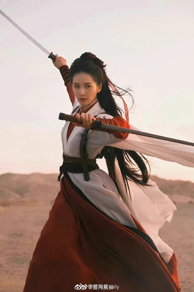 #刘诗诗古装好飒# 一蓑风雨任平生，如意女侠好飒！ -花瓣网