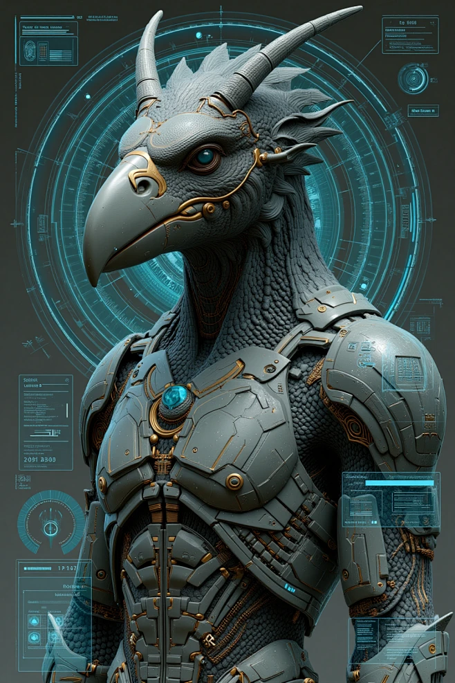 赛博科幻风格数字插画-LoRA-起风了ai-LiblibAI-花瓣网