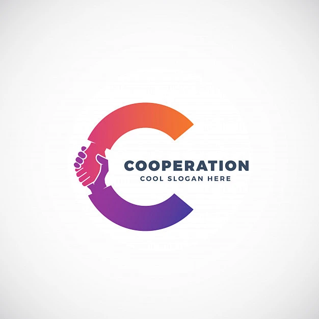 Premium Vector | Cooperation sign, symbol or logo template. hand shake ...