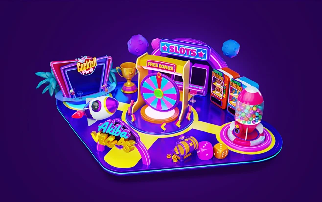 Slot Game UI slot game 3D UI 3d art 3d icon ui design UI/UX Casino Game ...