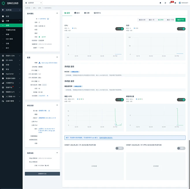 青云QingCloud 控制台 - 北京3区(PEK3)-花瓣网