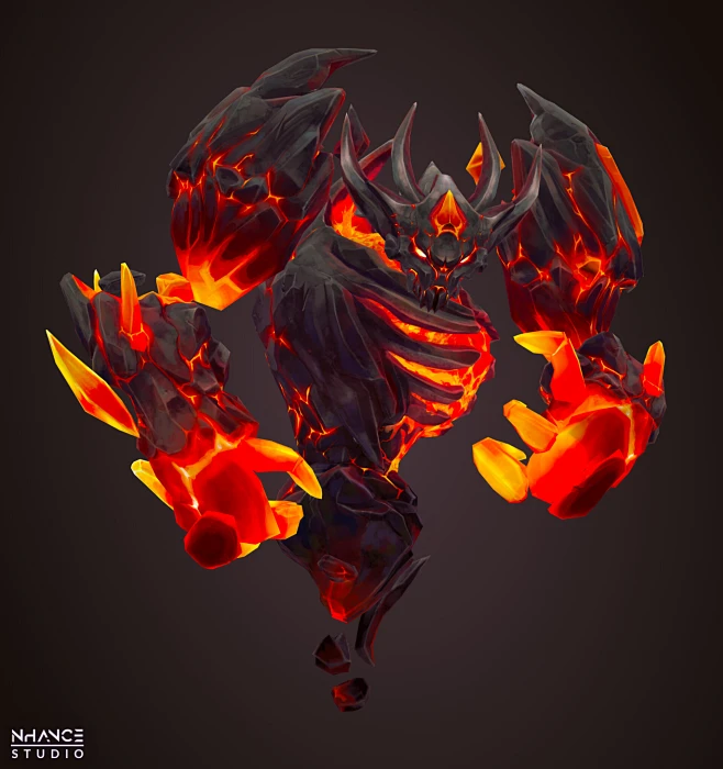 Lava Elemental, N-hance Studio : Lava elementals are a conglomerate of ...