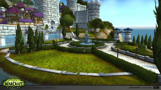 Stormwind Memorial Gardens - World of Warcraft - Legion - Level Design ...