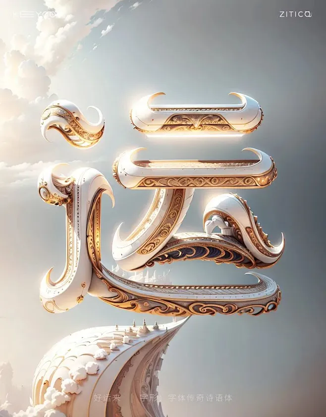 AIGC SD字体生3D太酷了-花瓣网