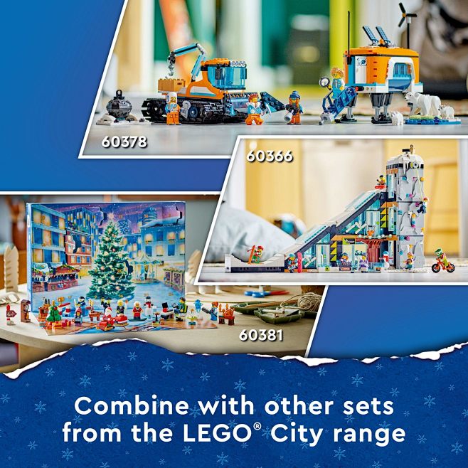 Amazon.com: LEGO 乐高 City 2023 降临节日历 60381 圣诞假期倒计时玩具套装,每日收藏惊喜倒计时冒险 : 玩具和游戏