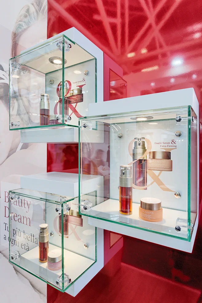 booth design Clarins cosmoprof Fair Messe Stand tradeshow-花瓣网