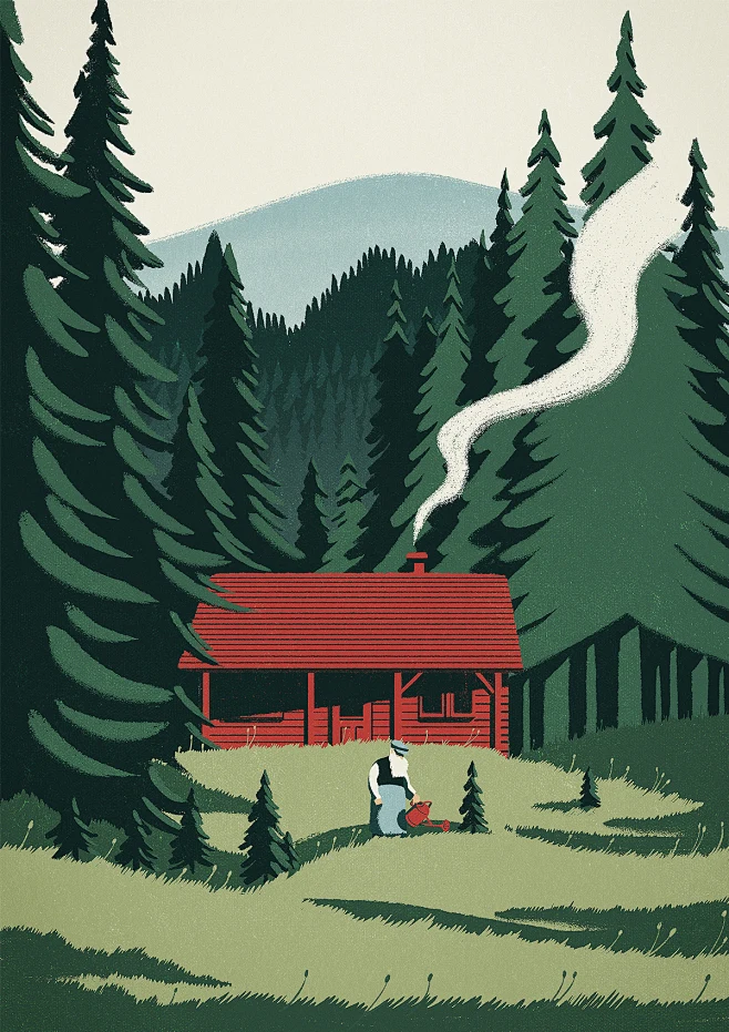 green Nature Landscape Travel ILLUSTRATION Digital Art concept Outdoor ...